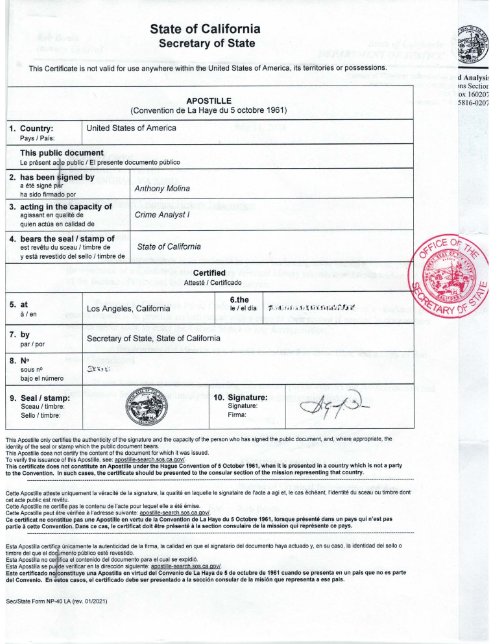 How We Helped a California Couple Obtain and Apostille a Criminal ...