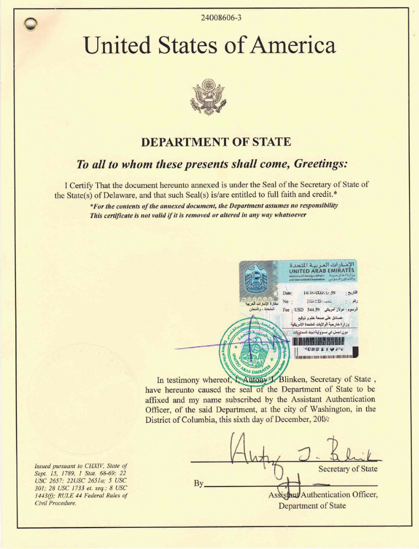Personal Document Authentication at the UAE Embassy in D.C. - Elite ...