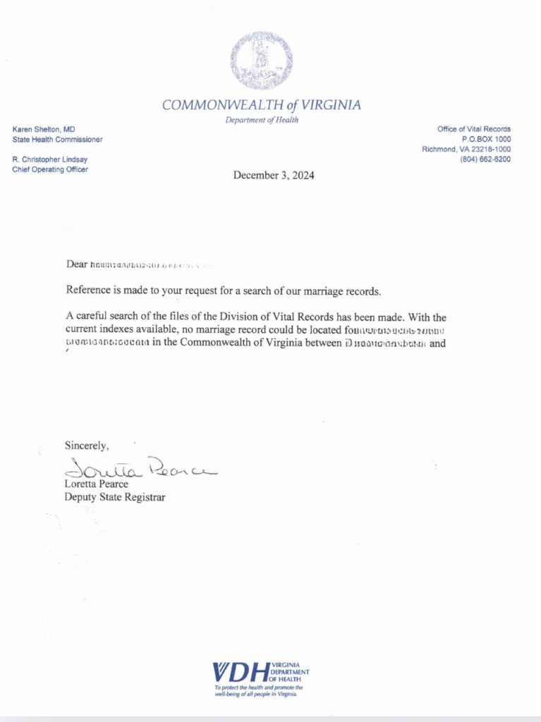 Document Authentication: Virginia Birth Certificates and Single Status ...